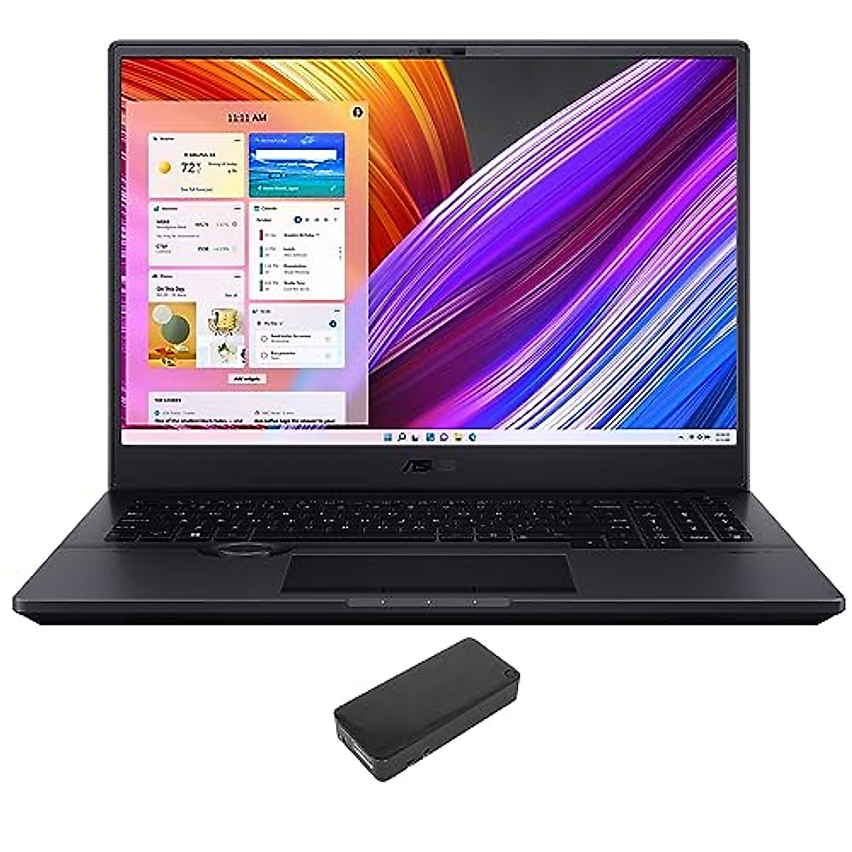 ASUS ProArt Studiobook H7600ZX Home & Business Laptop (Intel i7-12700H 14-Core, 32GB DDR5 4800MHz RAM, 2x2TB PCIe SSD RAID 0 (4TB), GeForce RTX 3080 Ti, 16.0" 60Hz Win 11 Pro) with DV4K Dock