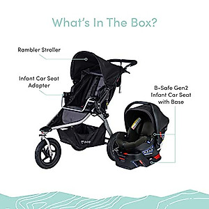 BOB Gear Rambler Travel System with B-Safe Gen2 Infant Car Seat Black