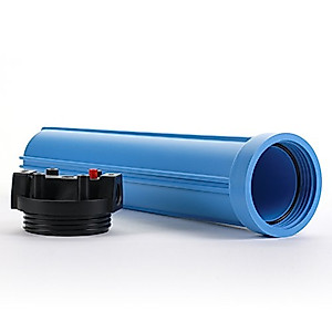 Hydronix HF5-20BLBK34PR Water Filter Housing 20" RO, Whole House, Hydroponics - 3/4" Ports, Blue Body w/PR