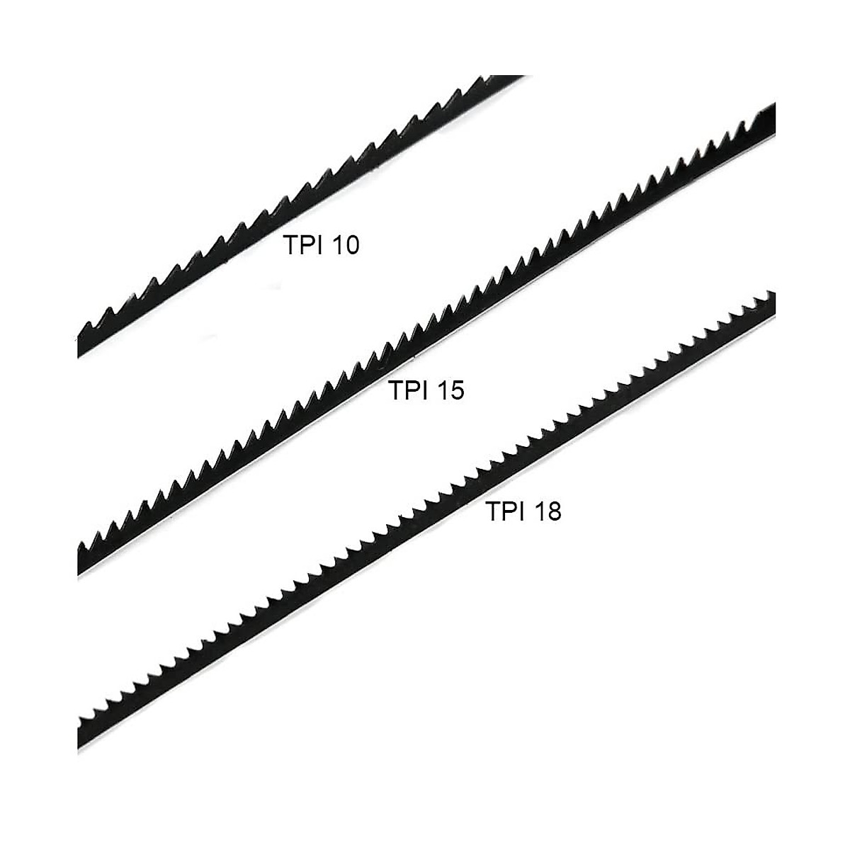 FOXBC 5 Inch Scroll Saw Blade Pin End, (10/15/18 TPI - 36 Pack)