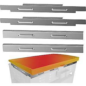 Upgraded Wind Guards for 28 inch Blackstone Griddle, Blackstone Griddle Accessories, Magnetic 430 Stainless Steel Wind Screens, Hold Heat, Protect Flame, Save Gas