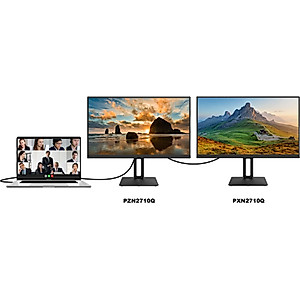 Planar PZN2710Q 27" Quad HD USB-C Monitor with Integrated USB-C Docking Station, Black