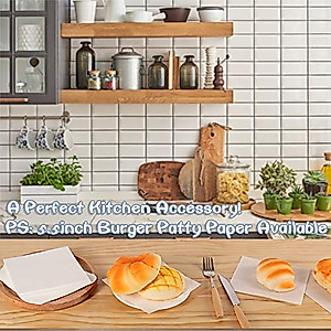Parchment Paper Squares, 4x4 Inch, Set of 300, Small Hamburger Patty Paper/Nonstick Precut Square Baking Parchment for Separating Small Burger Patty, Cookies & Other Foods, or Baking & Candy Wrapper