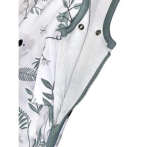 Rey & Shay Sleep Sacks - 100% Cotton Super Soft Baby Wearable Sleeping Bag, 6-18 Month, 1.5 TOG. (Green Koala)
