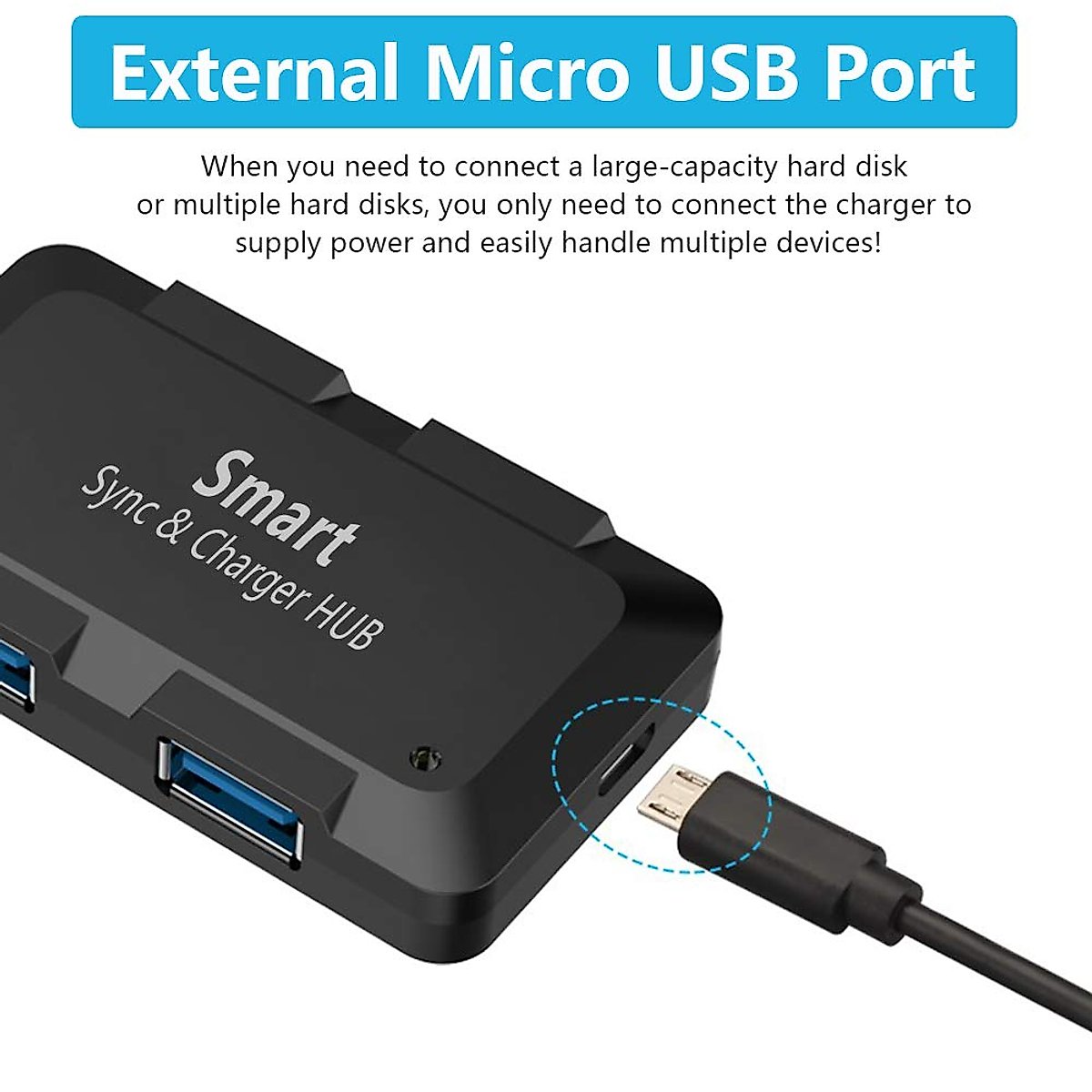 USB 3.0 Hub 4-Port USB C Hub to USB 3.0 Hub Adapter Ultra-Slim Data USB Hub 2.5ft Extended Cable Compatible Laptop, Surface Pro,XPS,PC,Camera,Flash Drive,Mobile HDD,Type C Devices SHARLLEN-(Black)