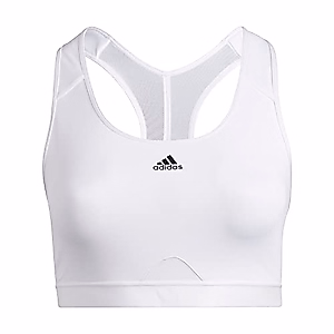 adidas Women's Plus Size Training Medium Support Racer Back Good Level Bra Padded w/ Removable Pads