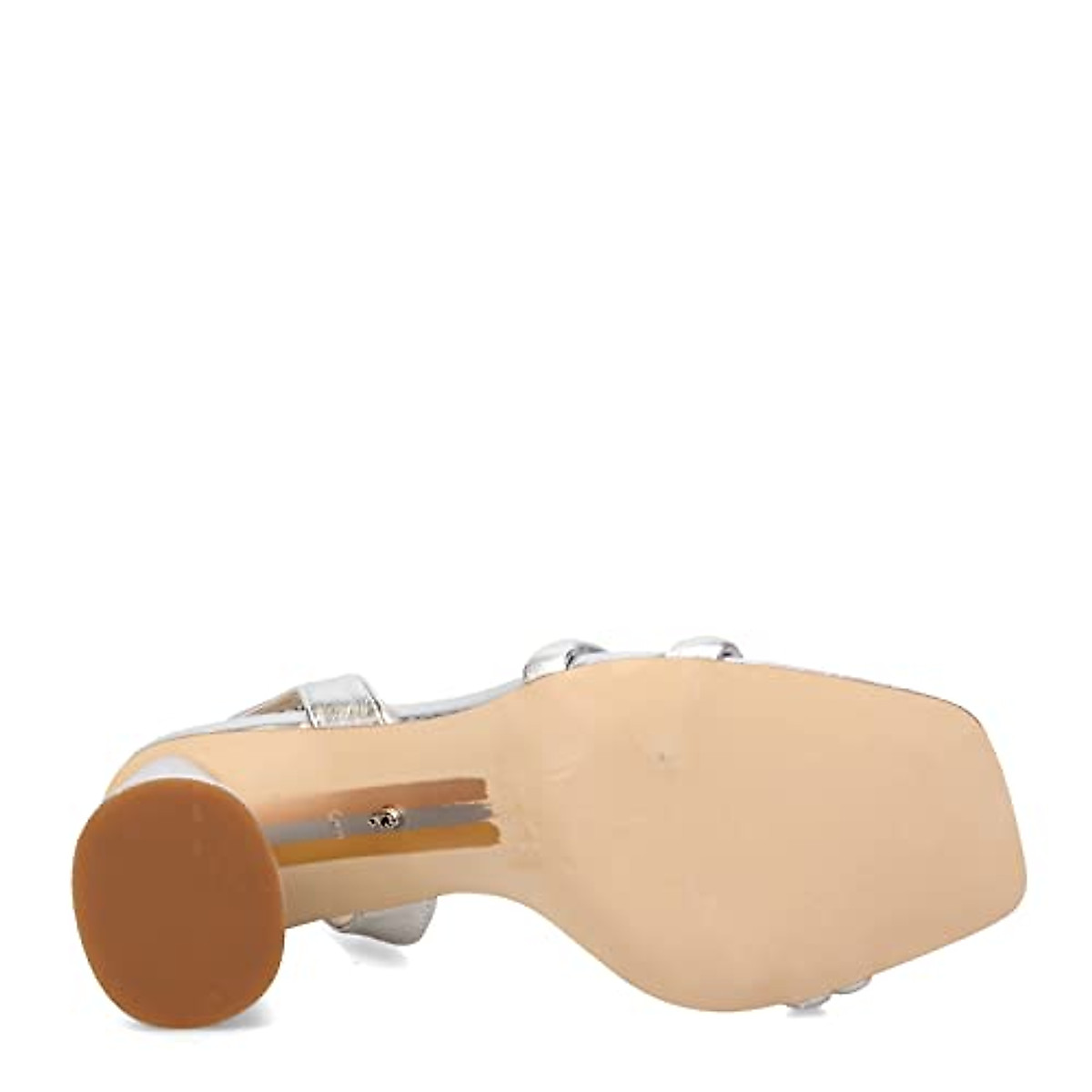 Sam Edelman Womens Kia Heeled Sandal, Silver, 9 US