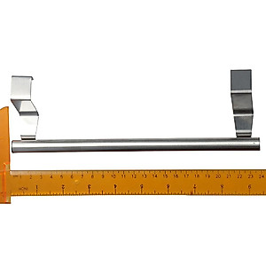 hobbyme 2pcs Cabinet Door Back Rag Hanger Towel Bar, Stainless Steel Single Pole Towel Rack, No-Punch Towel Rack, Cabinet Door Towel Holder