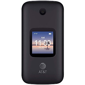 AT&T Prepaid - Alcatel SMARTFLIP, 4GB Memory, 2.8 Dual Display, Bluetooth, WiFi, Big Buttons - Black (Renewed)