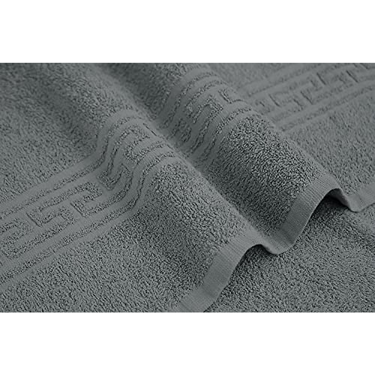 100% Ring Spun Cotton Bath Towels 24x44 Charcoal Grey Pack of 6 Gym Towels Soft Absorbent Lightweight Towels for Bathroom Spa Hotel Pool Salon Shower