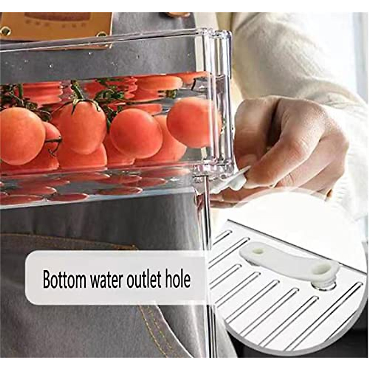 Yustuf 7-pack Stackable Refrigerator Organizer Bins with 3 Liners, Fridge Organizers and Storage Clear Plastic Pantry Organization and Storage Bins with Lids Fruit Vegetable Storage Containers