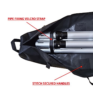 Hecis Backdrop Stand Bag, 8ft Pipe and Drape Carry Bag, Upright Bag, Crossbar Bag, Pole Bag, for Pipe and Drape Backdrop Stand, Metal Backdrop Stand