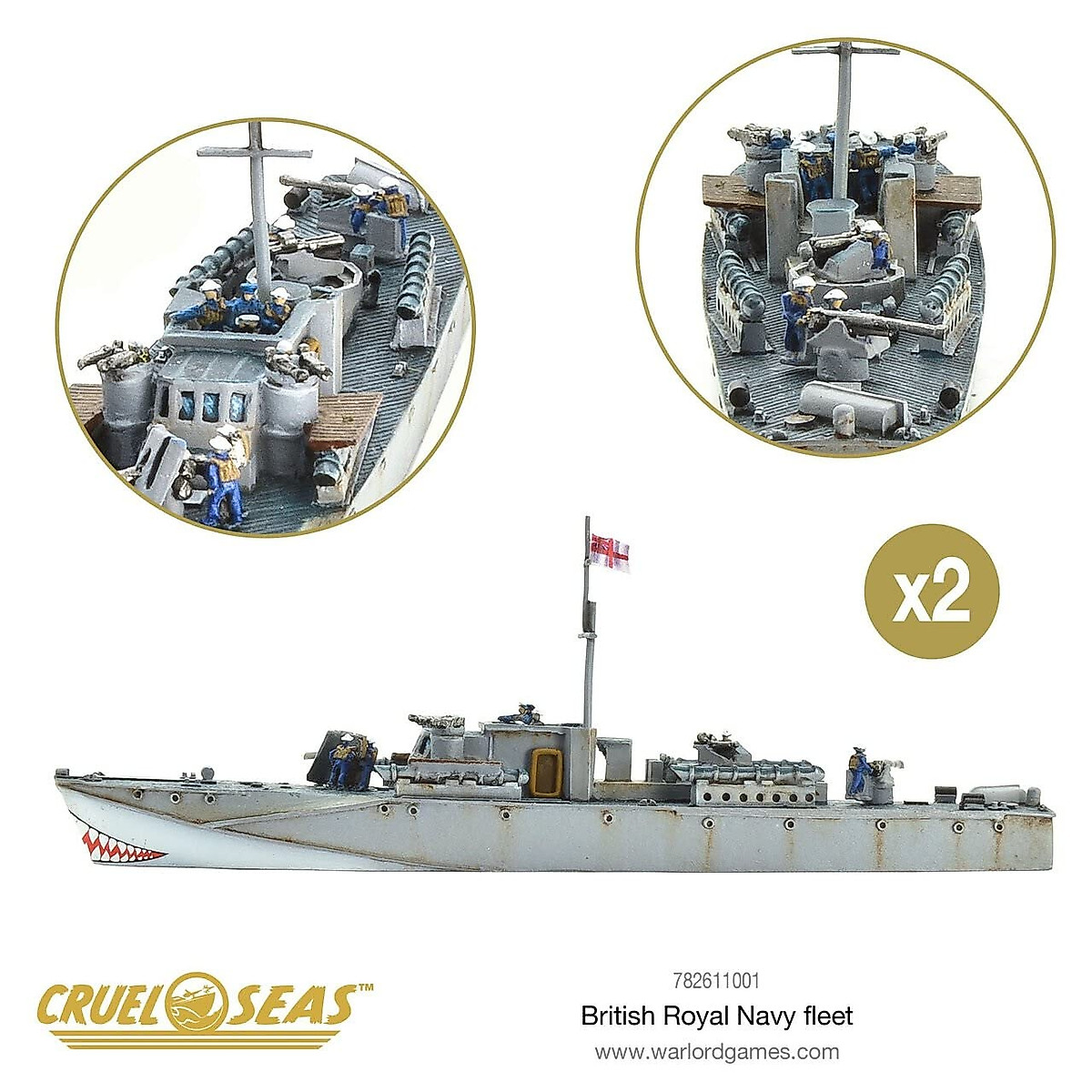 Cruel Seas Warlord British Royal Fleet 1:300 WWII Naval Military Wargaming Plastic Model Kit 782611001