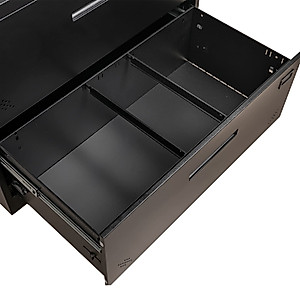 GREATMEET Lateral File Cabinet 3 Drawer,Heavy Duty Metal Lateral File Cabinet with 3 Drawer for Letter/Legal Size,Large Storage Cabinet for Home Office (Black)