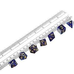 Gejoy 14 Pieces 7-die Dice Set Polyhedral Dice Compatible with Dungeons and Dragons with Black Pouch