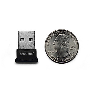 SoundBot® SB342 Bluetooth 4.0 USB Adapter Universal Plug & Play Smart Ready Dongle Adapter w/ 3Mbps High Data Transfer Rate, 33' Wireless Range, Compatible w/Windows 10 WIN10 WIN8 WIN7 32/64 Bit