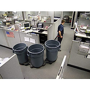 Rubbermaid Commercial Products Brute Heavy-Duty Round Recycling/Composting Bin, 20-Gallon, Recycle, Trash Can/Waste Container for Home/Garage/Bathroom/Outdoor/Driveway