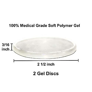 CRS Cross Ankle Gel Discs - 2 1/2 inch Ankle Gel Pads. Cushion and Protection for Ice Skating, Hockey, Roller skating, Inline, Hiking, Riding, and Ski Boots.