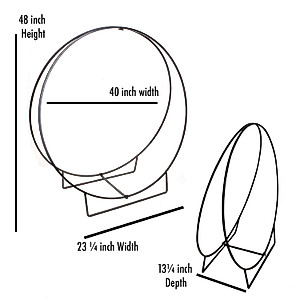 Panacea 15210 40-Inch Solid Steel Log Hoop , Black
