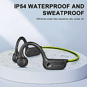 Open Ear Headphones Wireless Bluetooth 5.2, Bone Conduction Headphones Up to 10H Playtime Built-in Mic Wireless Bluetooth Headphones IPX4 Waterproof Headset for Running, Gym, Hiking, Cycling