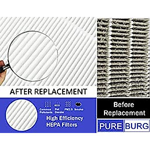 PUREBURG Replacement HEPA Filters Compatible with FridaBaby 3-IN-1 Air Purifier, Activated carbon 2-in-1 Air Clean Dust VOCs Odor PM2.5 Smoke,2-Pack