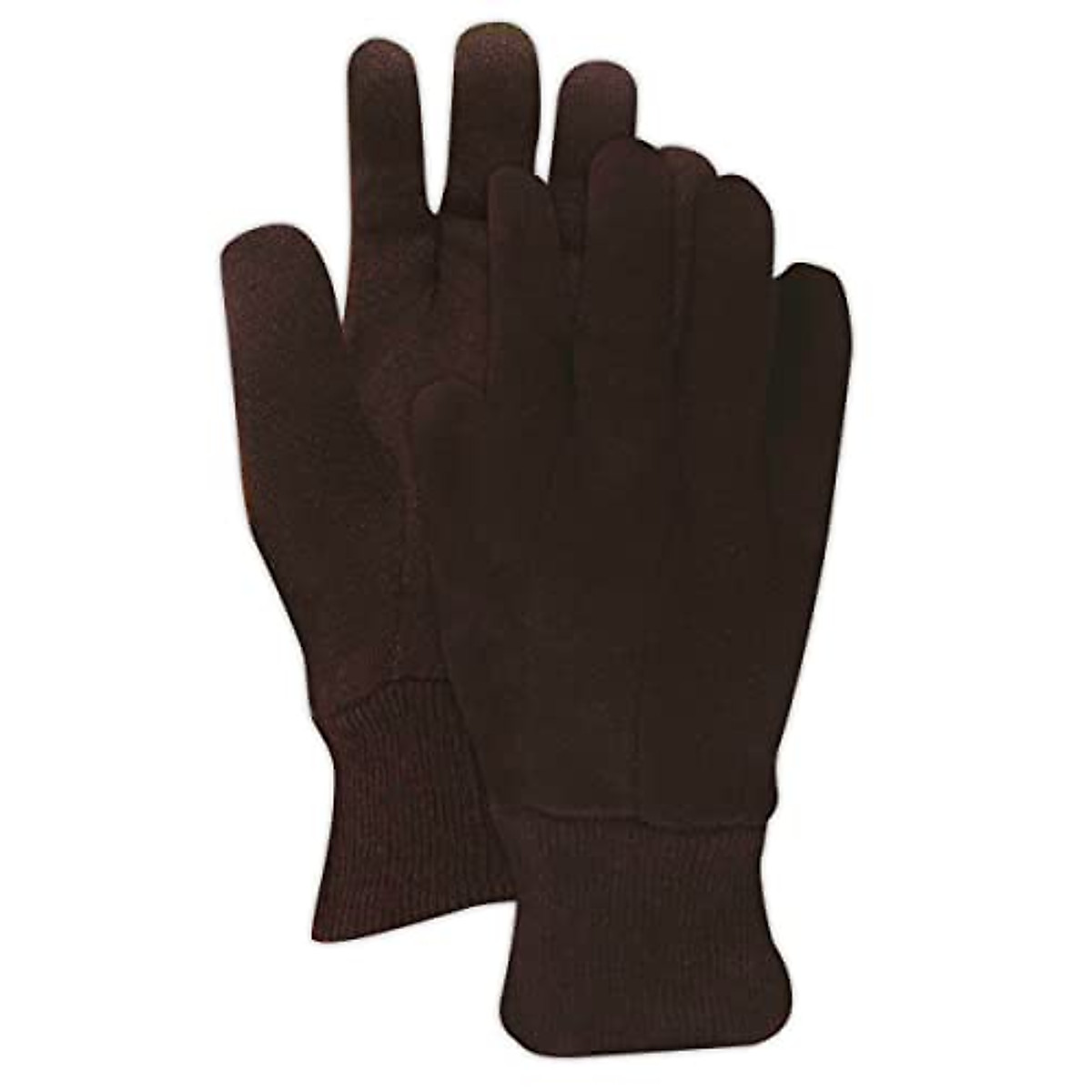 MAGID T92C JerseyMaster Clute Pattern 8-Oz. General-Purpose Gloves, 12 Pairs, Size 8/M, Dark Brown