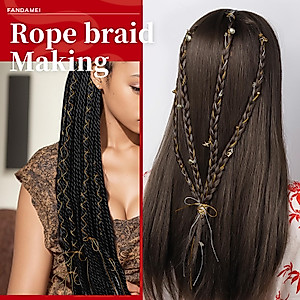 FANDAMEI 1.2mm Metallic Elastic String, Gold Stretch Cord for Craft Gift Jewelry Making, Elastic Cords Ribbon for Hair Braids, Elastic String for Bracelets, Beading Cord Stretchy Christmas Crafts DIY