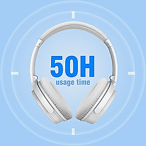 Srhythm NC35 Noise Cancelling Headphones Wireless Bluetooth 5.0 Bundle with Pack of 4 Headphones Replacement,Audio Cable 3.5mm/Type-C Cable/Aircraft Adaptor/6.35 to 3.5mm