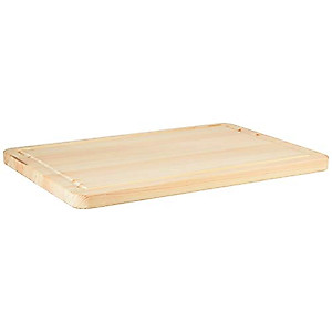 Shun Cutlery Large Hinoki Cutting Board with Juice Groove, 20" x 14" Large Wood Cutting Board, Medium-Soft Wood Preserves Knife Edges, Authentic, Japanese Kitchen Cutting Board