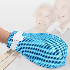 1 Pair Hand Fixed Restraint Glove, Dementia Safety Restraint Gloves Hand Infection Protectors with Top Zipper Breathable Adjustment Injuries Anti Scratch Hand Glove for Elder Patient