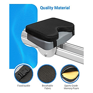 MERACH Rowing Machine & Seat Cushion, Magnetic Rower Machine for Home, 16 Levels of Quiet Resistance, Dual Slide Rail with Max 350lb Weight Capacity, App Compatible