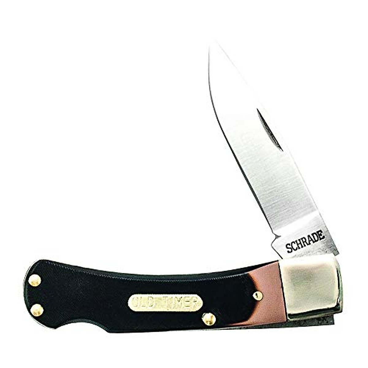 Old Timer 3OT Bearhead Traditional Lockback Pocket Knife with 2.2in High Carbon Stainless Steel Blade, Sawcut Handle, and Convenient Small Size for EDC, Whittling, Camping, Hunting, and Outdoors