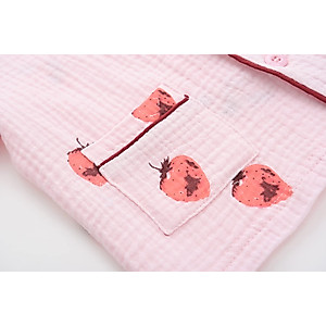 BINIDUCKLING Baby Pajamas Summer Short Pjs for Toddler Girls 3T Strawberry