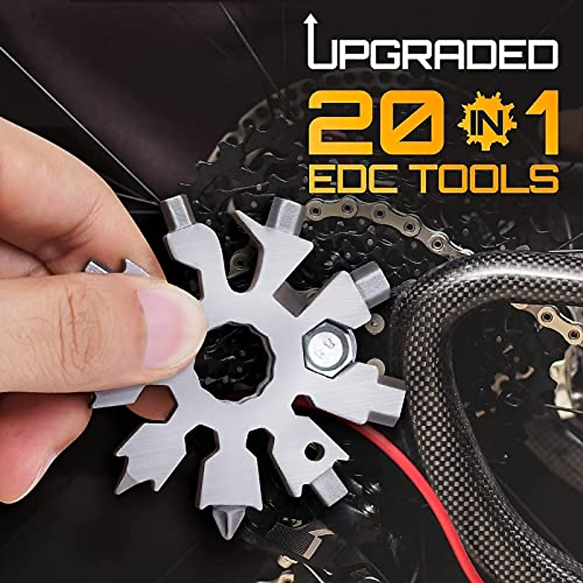 PARIGO Snowflake Multi Tools & LED Flashlight Gloves - Christmas Stocking Stuffers Gifts for Men