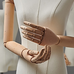 Female Dress Form Mannequin Torso Body Adjustable Height Dress Form Display Mannequin Body with Movable Universal Wheel for Clothing Dress Jewelry Display (Luxury White)