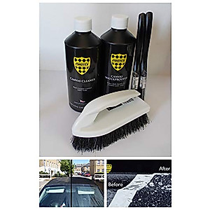 PROTEX Convertible Soft Top Care Kit with Canvas Cleaner & Waterproofer - 1 Ltr, Two Applicator Brushes and One Soft Top Cleaning Brush - BRUSH KIT.…