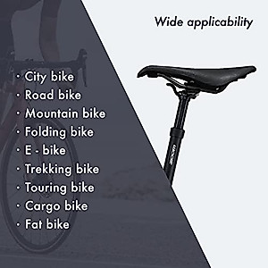 DJC Bike Dropper Seatpost Jump Seat 100mm Travel Manual Control Lever Height Adjustable Seatpost Hydraulic 375mm (Measure diameter before buy, 31.6mm diameter)