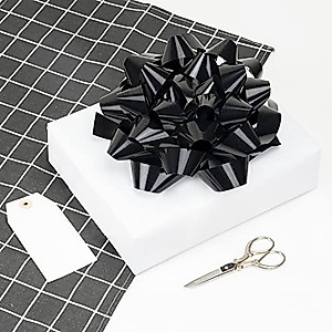 MAYPLUSS 8" Gift Bow, 1 Bows, Black, Perfect for Birthday, Christmas, Holiday, Party Favors Decorations