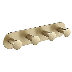 KRAUS Elie Bathroom Robe and Towel Rack with 4 Hooks in Brushed Gold, KEA-18804BG