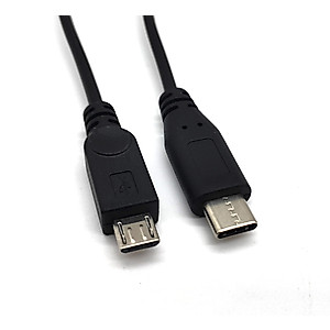 Traovien USB C Splitter Cable, USB Type C Female to Male and Micro USB Male Y Splitter Extension Charge Cable (0.3m/12inch 1Pcs)