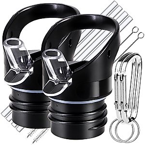 Straw Lid for Hydro Flask Standard Mouth - Replacement Straw Lids, Compatible with Simple Modern Ascent Lid for 1.91" Mouth 18 oz, 21 oz, 24 oz Insulated Water Bottle Flip Top (A-2PC)