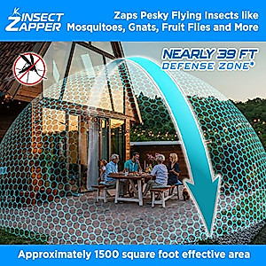 Livin’ Well Blue Bug Zapper Indoor Outdoor - 4000V High Powered Electric Mosquito Zapper Home Patio, 1,500 Sq Ft Range Fly Zapper Mosquito Trap,18W UVA Bulb Mosquito Killer Lamp Insect Bug Light