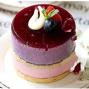 DNHCLL 2 PCS 5CM Diameter 2" Mini Seamless Round Mousse Ring Stainless Steel Cake Mold Cookie Cutting Mold Baking Mold