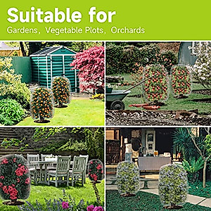 4.92x3.94 FT 4 Packs Garden Plant Netting Insect Bird Barrier Netting Mesh with Drawstring Bug Netting Plant Pest Barrier Covers Bags Protection Netting Covers Bags Plant from Insect Bird Eating