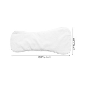 Four-Layer Washable Adult Cloth Diapers - Reusable, High Absorbency, Soft & Breathable, Easy to Use for Elders & Caregivers, 23.62x10.62x1.18in (White)