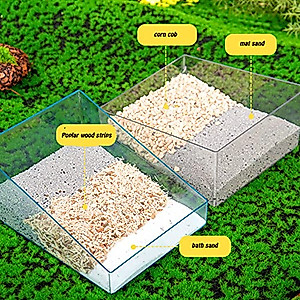 Acsist Hamster Sand Bath Container Acrylic Sand-Bath Box Guinea Pigs Bathroom Shower Toilet Digging Sand Small Animals Bathtub for Gerbil Guinea Pig Hedgehog(Blue)