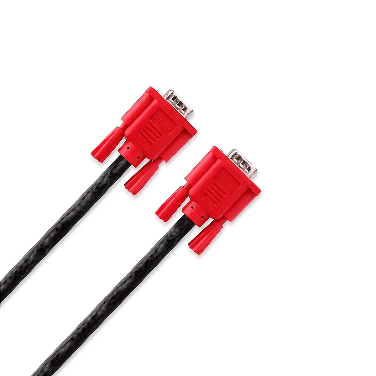 DTech 25ft VGA Cable Male to Male Connector with Dual Ferrite Cores 15 Pin SVGA Cord for Computer Monitor Laptop Projector (25 Feet, Black)