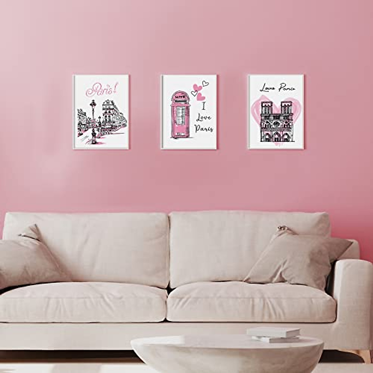 Spakon 9 Pieces Paris Bathroom Decor for Girls Paris Wall Art Paris Theme Room Decor Romantic Paris Room Decor Pink Eiffel Tower Wall Art Paris Bedroom Pictures for Girl