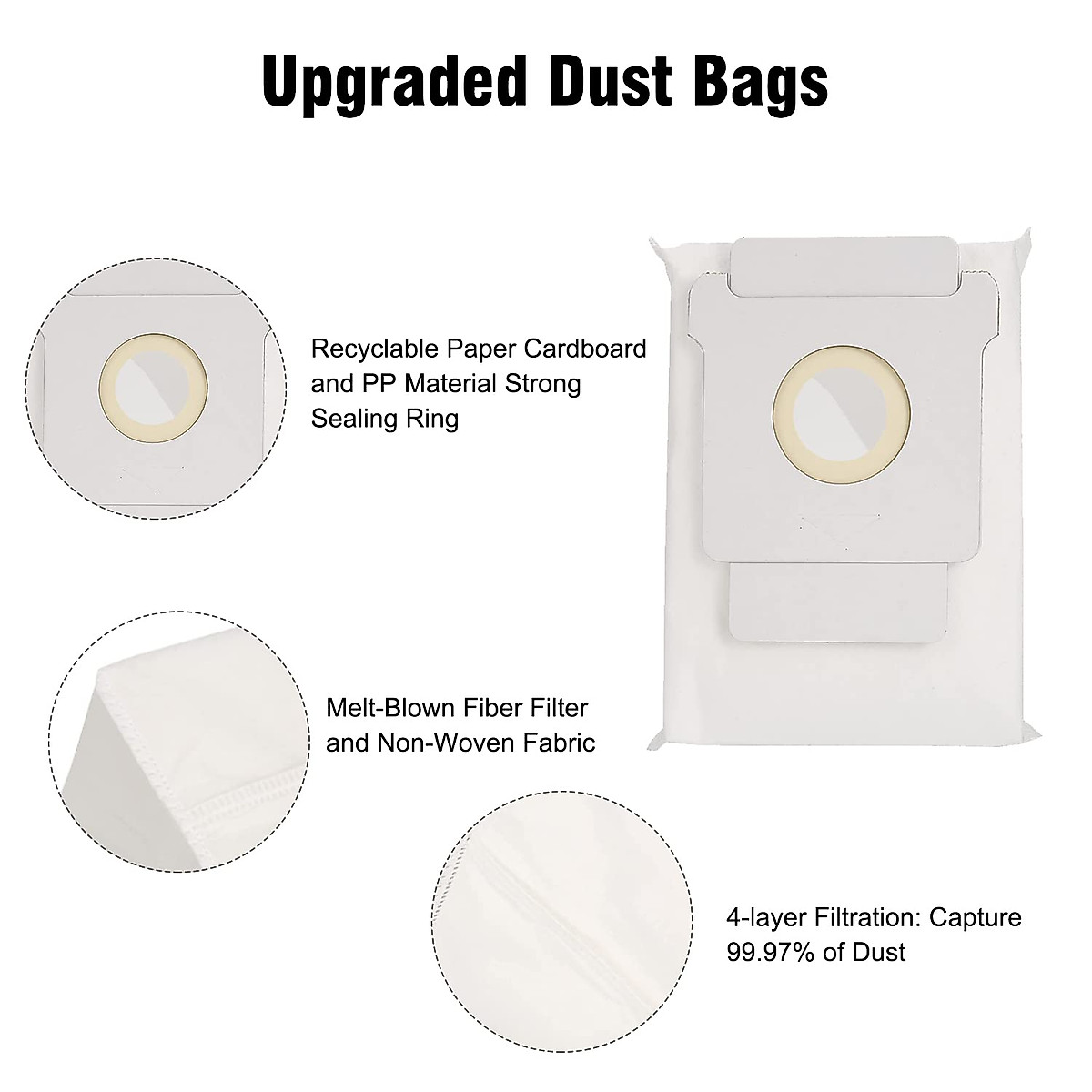 13 Pack Replacement Parts for iRobot Roomba i3 i7 j7 i4 i7+ i3+ i4 i4+ i6 i6+ i8 i8+ j7+ Plus E5 E6,I & j Series(1 Rubber Brush, 4 Filter,4 Brush,4 Dirt Disposal Bags)