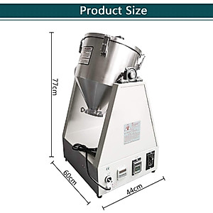 MXBAOHENG 5KG Dry Powder Mixer Powder Blender Particle Mixer Granule Particle Blender (110V, 15L, 5kg)